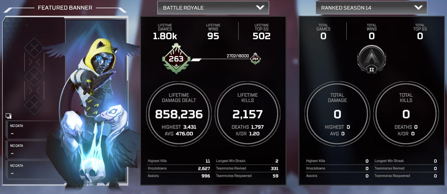 [PC] Level 263 | Silver Rank | Peak Platinum | 280 Legendaries ...