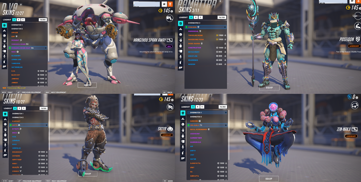 [PC] Platinum 4 DPS | 102 Legendary Skins | 5 Golden Guns | 12 OW ...
